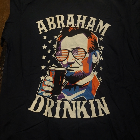 Anvil | Shirts | Abraham Drinkin Graphic Shirt New Large July 4th ...